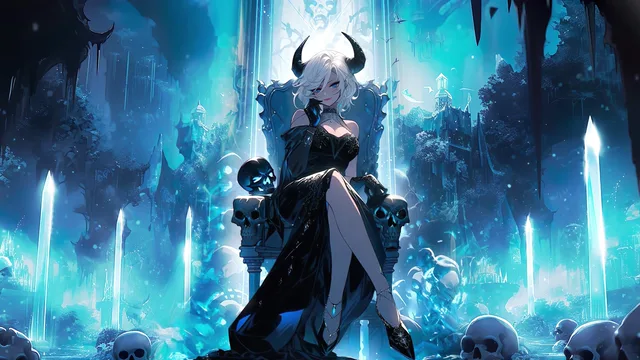 Furina Throne Scene Genshin Impact Fan Art